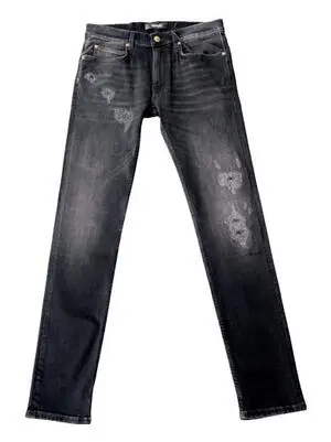 VERSACE Stretch Embroidered Logo Jeans