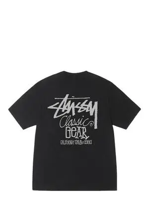StÜssy Classic Gear Pig. Dyed Tee Shirt - Black