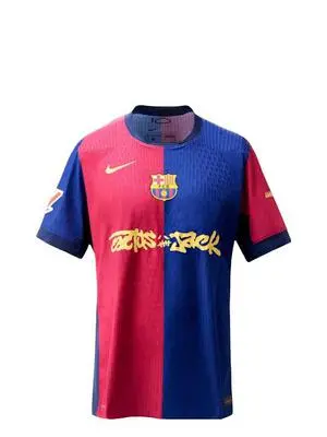 FC BARCELONA X Travis Scott 2024/25 Match Home Jersey - Blue/scarelet Red