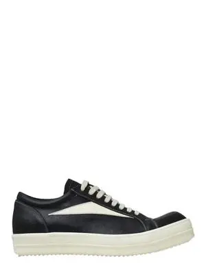 Rick Owens Leather Sneaker - Black/milk