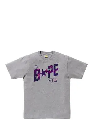 A BATHING APE Camo Sta Logo Tee Shirt Tee Shirt - Gray