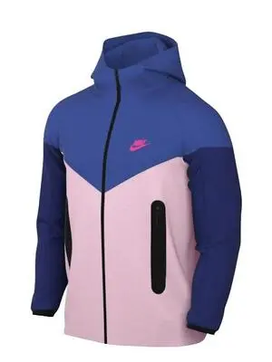 Nike Sportswear Tech Fleece Windrunner Full Zip Hoodie - Game Royal/pink Foam/hyper Pink