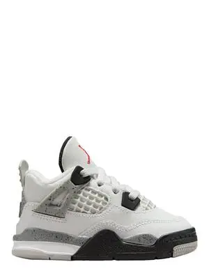 JORDAN 4 Retro White Cement Toddler Sneakers - Summit White/fire Red/tech Grey
