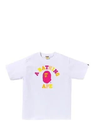 A BATHING APE Colors College Tee Shirt Tee Shirt - White