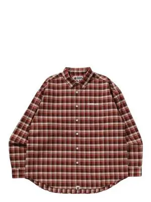 A BATHING APE Check Shirt - Red