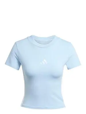 Adidas Essentials 3-stripes Slim T-shirt - Glow Blue/white