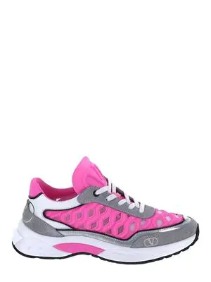 Valentino Garavani Ready Go Runner Sneakers - Grey/bright Pink