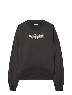 Off-White Bookish Roses Over Crew Sweatshirt - Washed Black