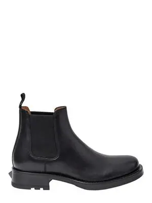 Valentino Garavani Roman Stud Leather Ankle Boots - Black