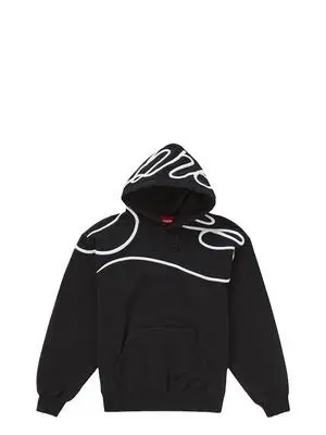 Supreme Shoulder Script Hooded Sweatshirt - Black
