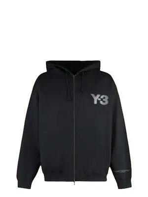Adidas X Y3 Logo Zip Hoodie - Black