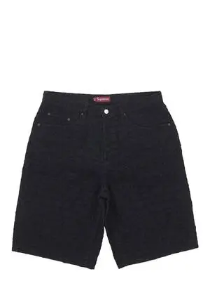 Supreme Frayed Croc Baggy Denim Short - Black