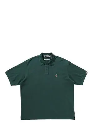 A BATHING APE One Point Relax Fit Polo Shirt - Olivedrab Green