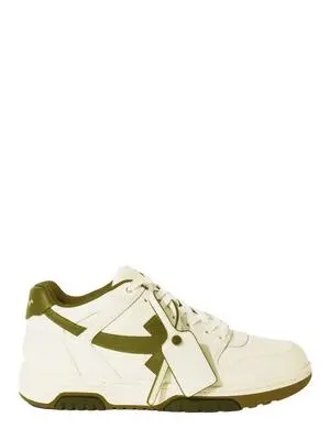 Off-White Off-White Out Of Office Low-Top Sneakers White/olive Green