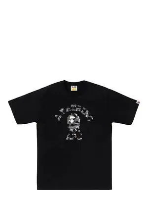 A BATHING APE 1st Camo College Tee Shirt Tee Shirt - Black/grey