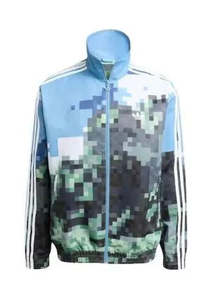 Adidas Originals X Minecraft Track Top - Hazy Blue/magic Lime/tribe Green