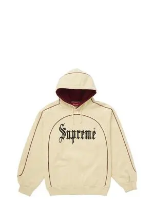 Supreme Curve Piping Hooded Sweatshirt - Natural
