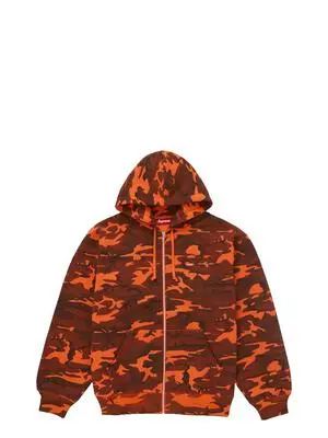 Supreme Small Box Zip Up Hooded Sweatshirt Bright Orange Camo