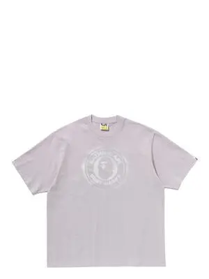 A BATHING APE Spray Print Busy Works Relaxed Fit Tee Shirt - Gray