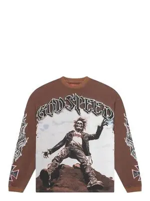 GODSPEED Rocker Long Sleeve Tee Shirt - Brown Wash