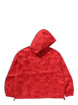 BAPE Camo Shark Zip Up Jacket - Red