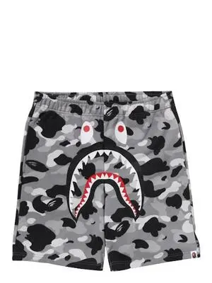 A BATHING APE 1st Camo Shark Sweat Shorts - Grey