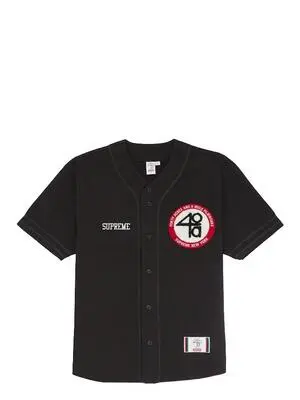 Supreme 40 Acres Twill Baseball Jersey - Black