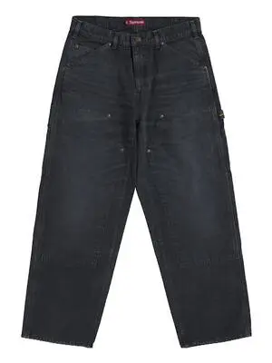 Supreme Worn Double Knee Painter Pant Black