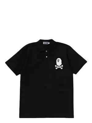 A BATHING APE Ape Crossbone Polo Shirt - Black