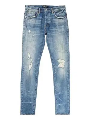 PURPLE BRAND Low Rise Slim Jeans - Mid Indigo