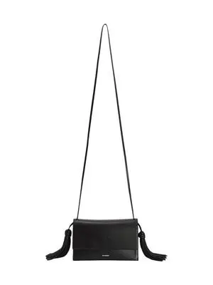JIL SANDER Tassel Cross Body Bag - Black
