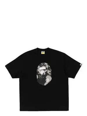 A BATHING APE Shark Seijin Ape Head Relaxed Fit Tee Shirt - Black