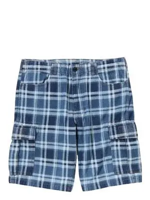 A BATHING APE Check 6 Pocket Denim Shorts - Indigo
