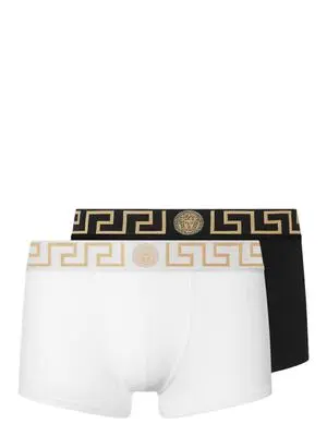 Versace Greca Border Trunks 2-pack - White/black