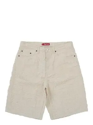 Supreme Frayed Croc Baggy Denim Short - Natural
