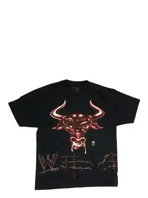 TRAVIS SCOTT X Wwe Know Your Role The Rock Tee Shirt - Black