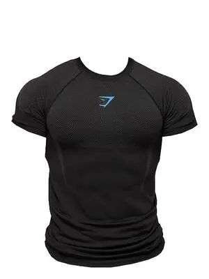 GYMSHARK Onyx 5.0 Seamless T-shirt - Black/onyx Grey