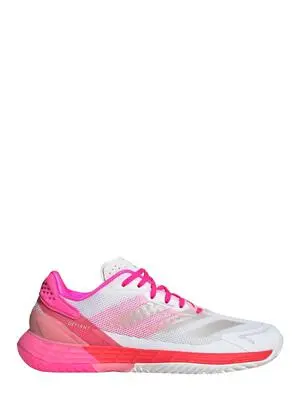 Adidas Defiant Speed Lace Up Sneakers - Cloud White/champagne Met./lucid Pink