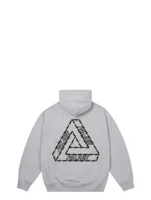 PALACE Barbed Triferg Hood - Grey Marl