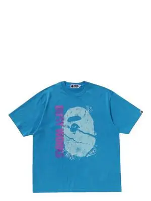 A BATHING APE Garment Dye Relaxed Fit Tee Shirt - Blue