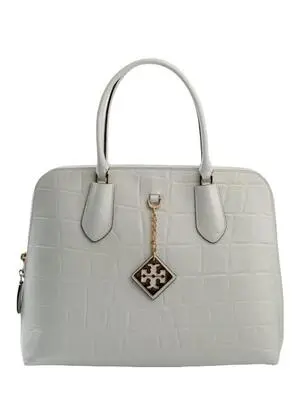 Tory Burch Embossed Swing Bag - Optic White