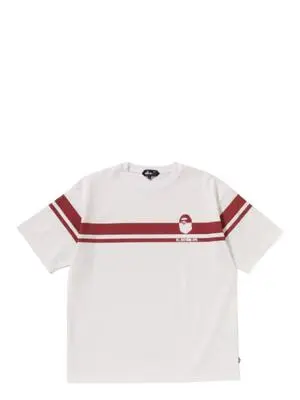 A BATHING APE Print Iv Tee Shirt - White Burgundy