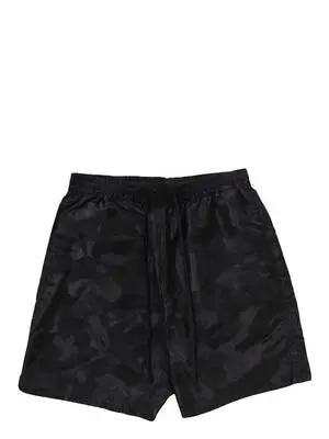 A BATHING APE Solid Camo Bathing Ape Logo Shorts - Black