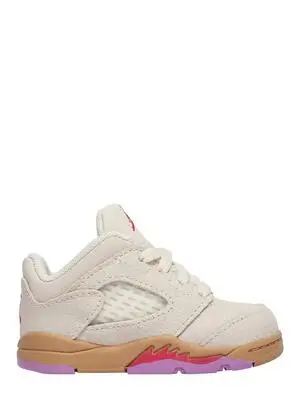 JORDAN 5 Retro Low Sneakers - Pale Ivory/fusion Red/desert