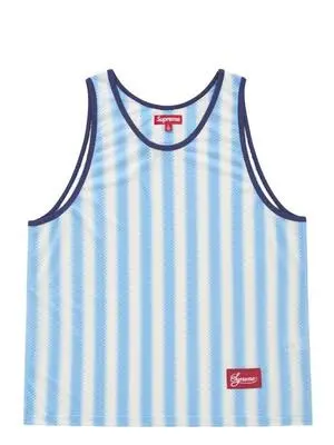 Supreme Stripe Mesh Tank Top - Blue