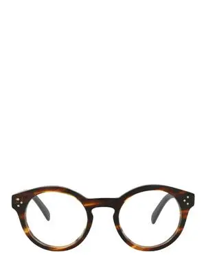 Celine Round-frame Acetate Optical Frames - Beige Beige Transparent (cl50091i/49/059)