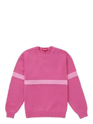 Supreme Tonal Applique Sweater Dark Pink