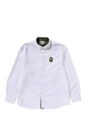 A BATHING APE Abc Camo One Point Relaxed Fit Shirt - White
