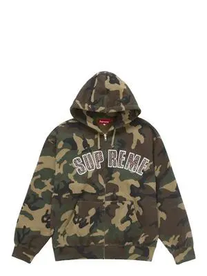 Supreme B.b. Simon Zip Up Hooded Sweatshirt - Woodland Camo
