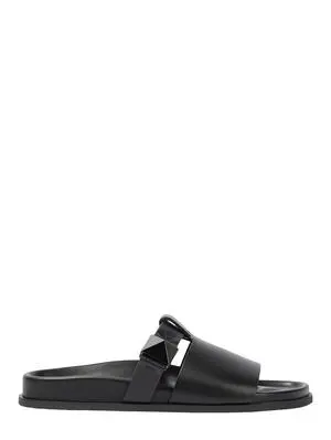 Valentino Garavani Rockstud Leather Sandals - Black